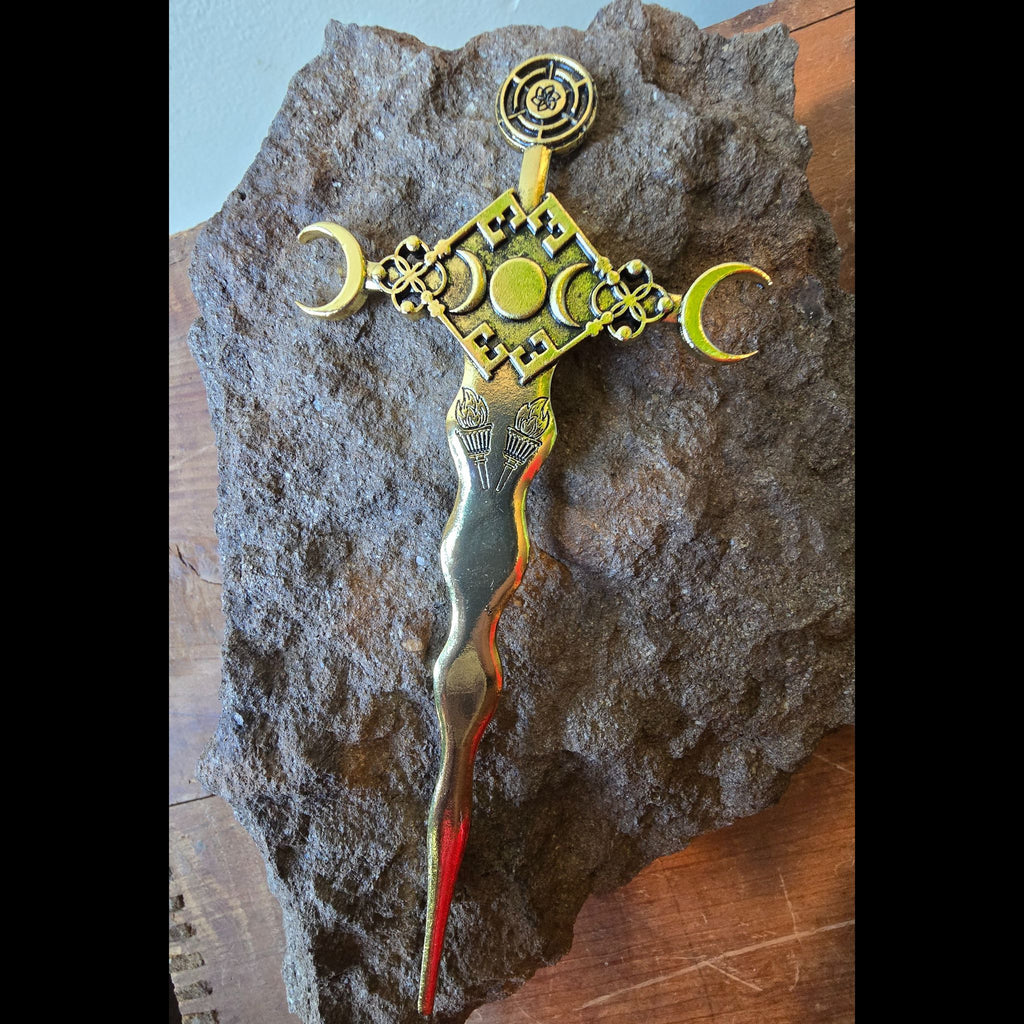 Hekate's Athame Hair Dagger, Gold – ImaginedByNell