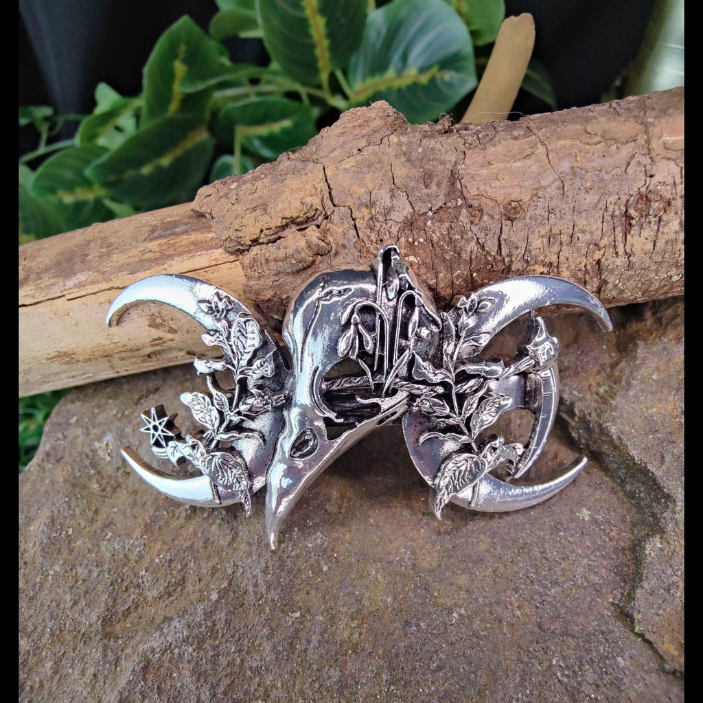 Midnight Raven French Barrette – ImaginedByNell